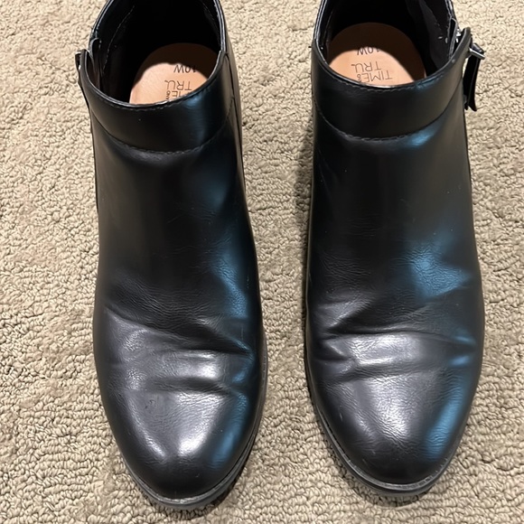 Time and Tru | Shoes | Time And Tru Black Vegan Leather Heeled Ankle ...